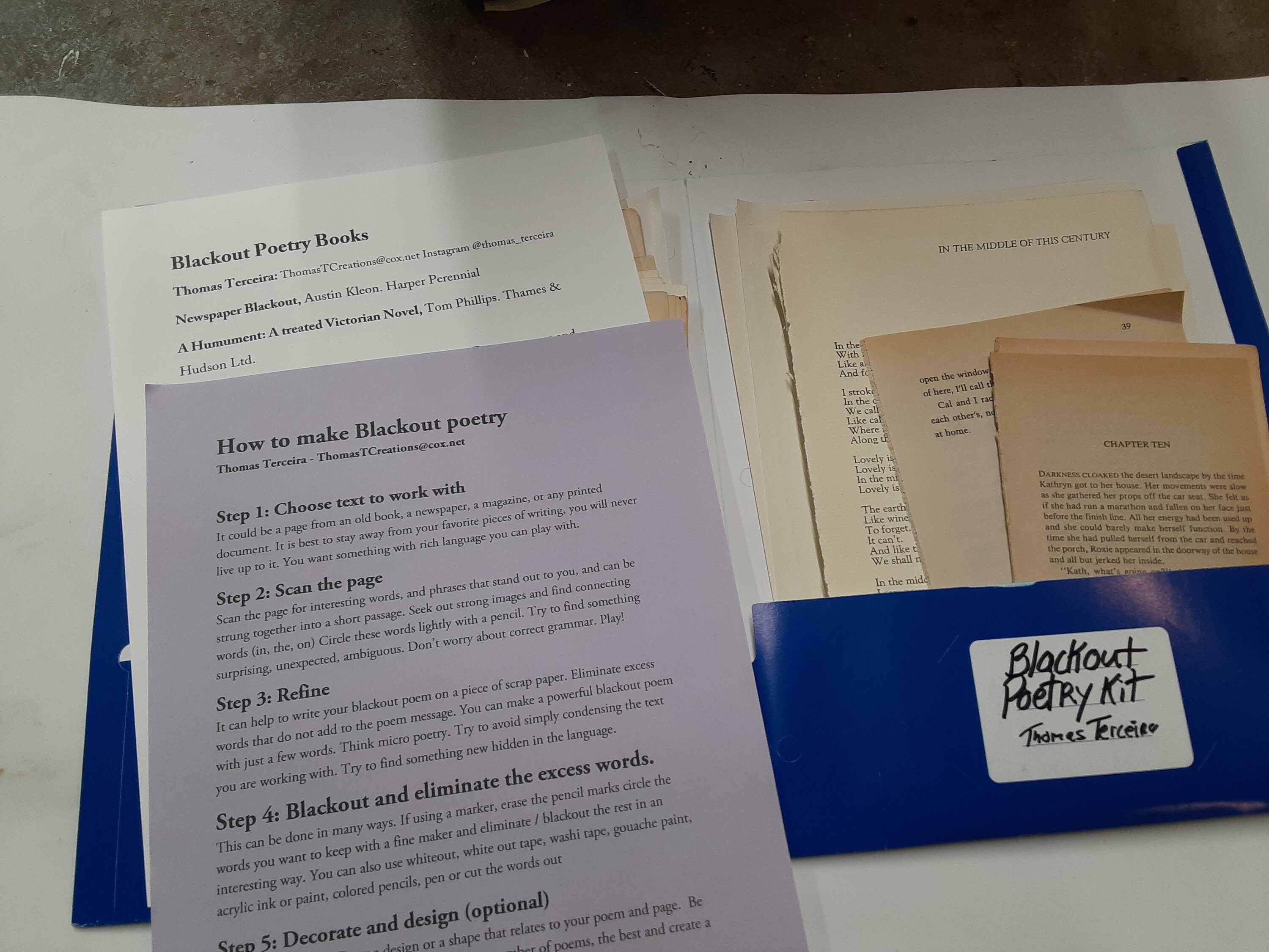 Blackout Poetry Kit / Text Bundle - Etsy