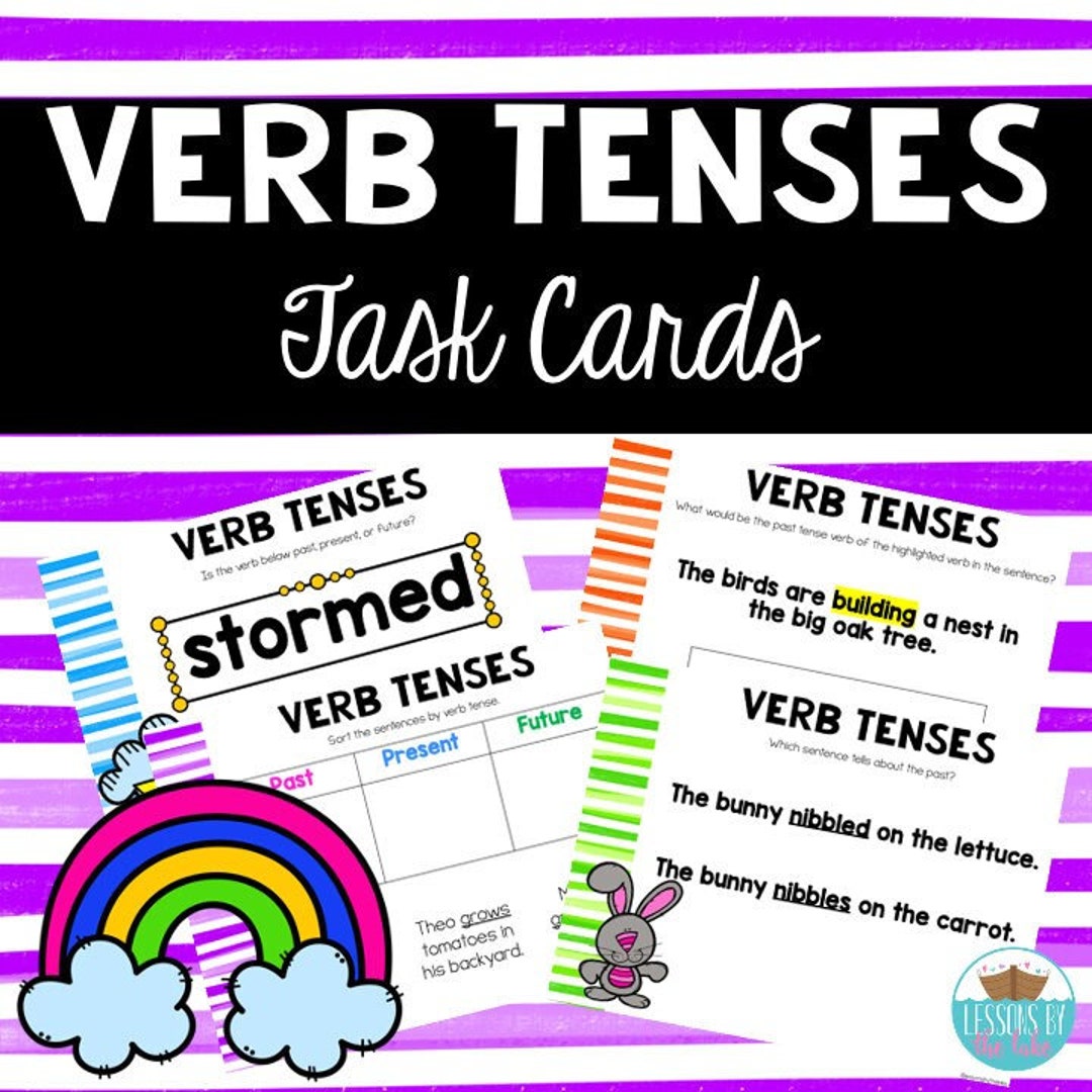 Spring Verb Tenses Task Cards (past, Present, and Future) - Etsy UK