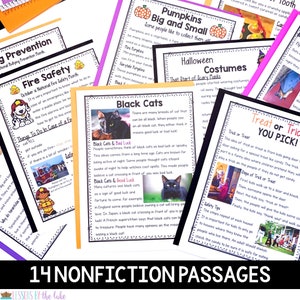 October Reading Comprehension Nonfiction Passages Color by ...