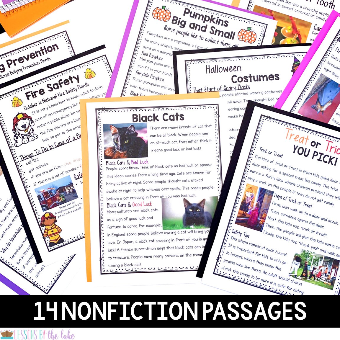 October Reading Comprehension Nonfiction Passages Color by ...