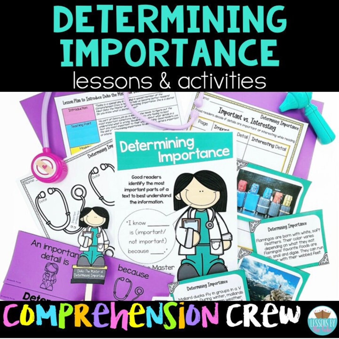 Determining Importance Lesson & Activities Nonfiction Reading ...