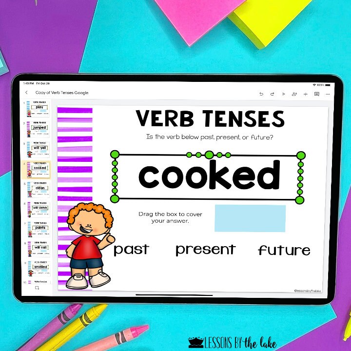 Verb Tenses No Prep Activities Past, Present, & Future - Etsy