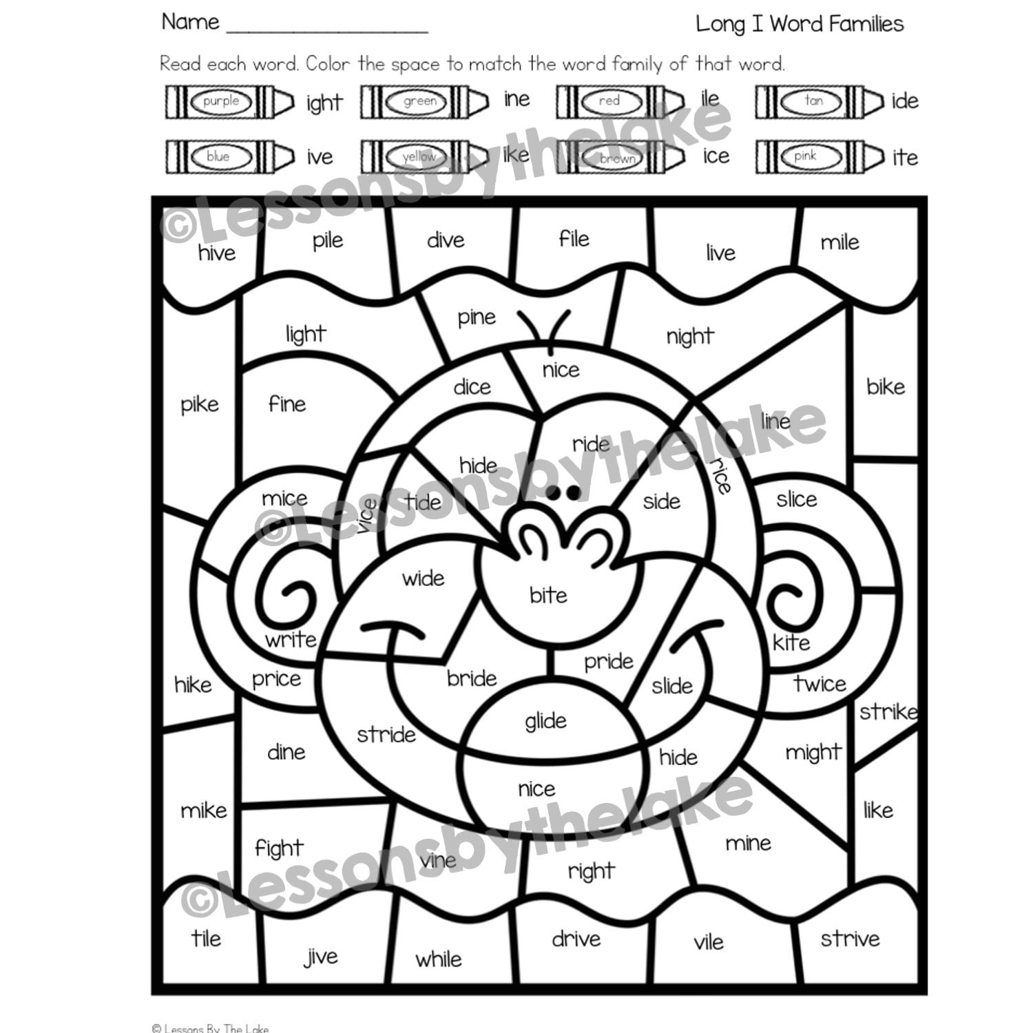 Long Vowel Color by Number Word Families - Etsy