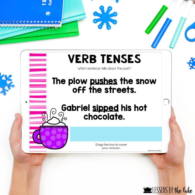 Winter Verb Tenses Digital & Printable Bundle - Google Slides + Task ...