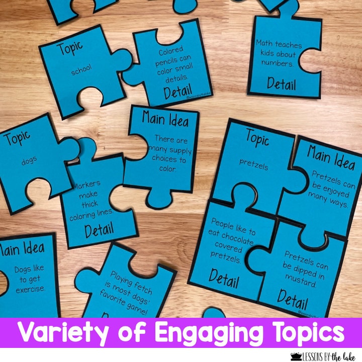 Main Idea Activity Puzzle - Etsy