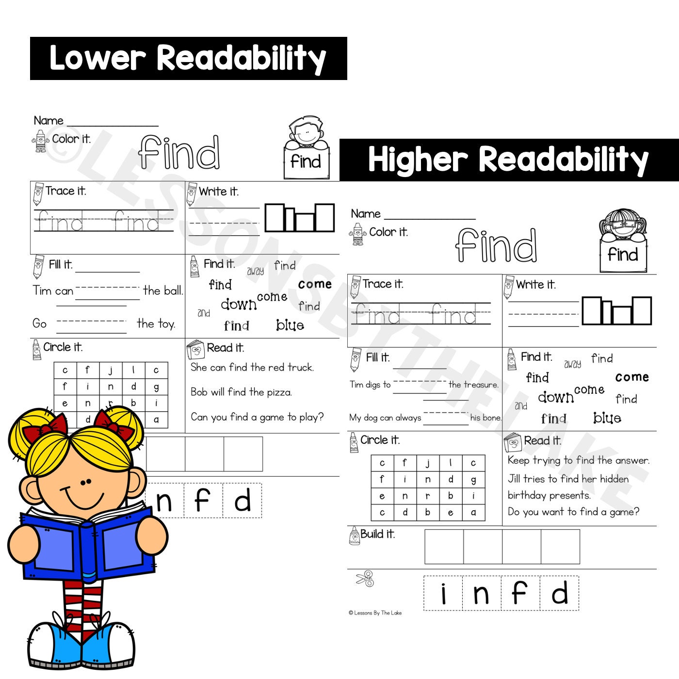 Sight Word NO PREP Differentiated Interactive Worksheets - Etsy