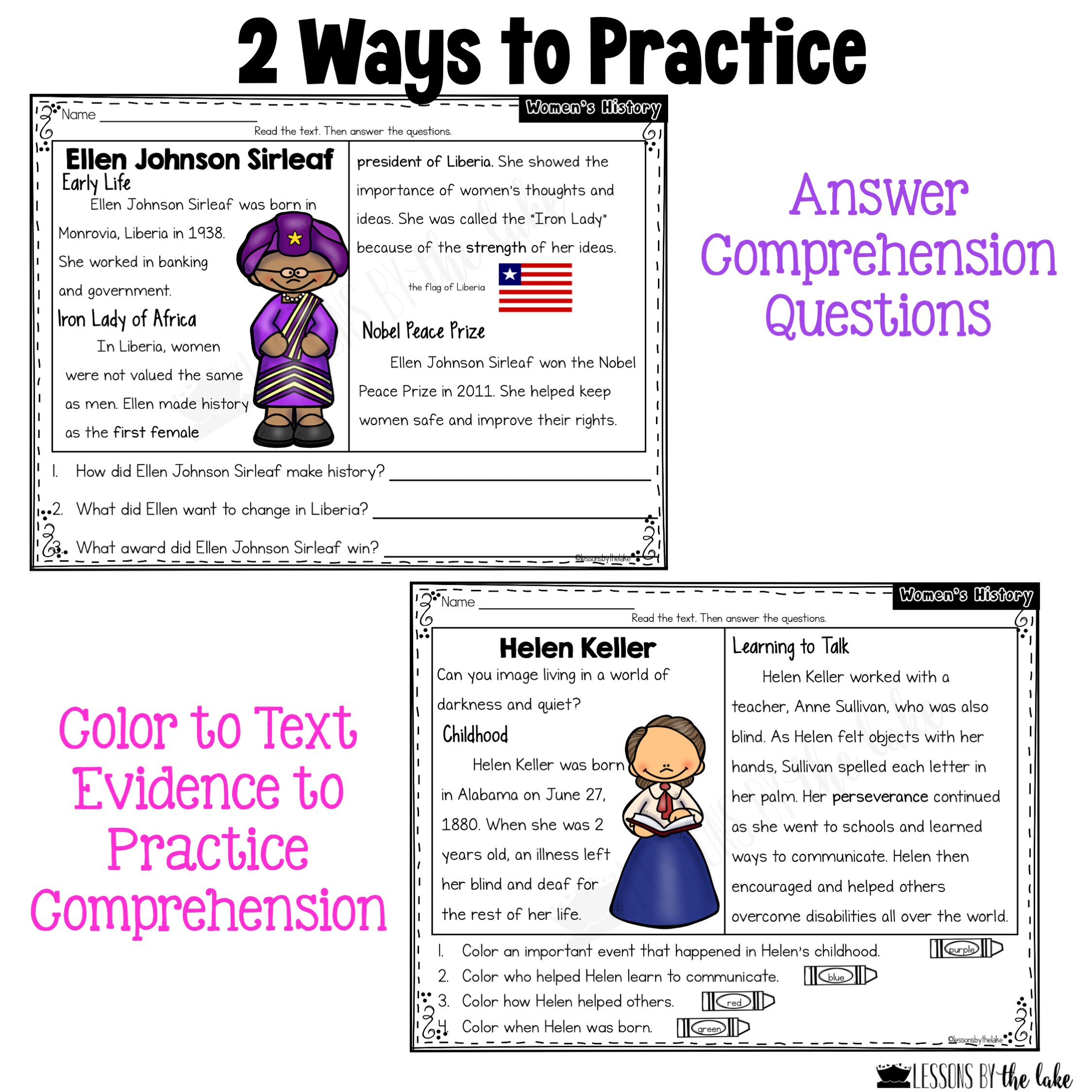 Womens History Month Nonfiction Passages Reading Comprehension ...