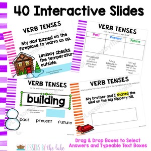 Winter Verb Tenses Digital & Printable Bundle - Google Slides + Task ...
