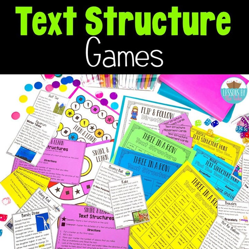 Nonfiction Text Structures Games & Reading Center Activities - Etsy