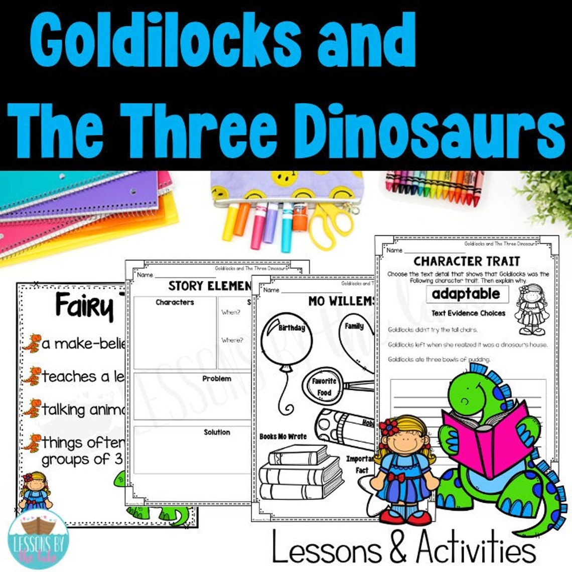 Goldilocks & the Three Dinosaurs Book Activities and Lessons - Etsy