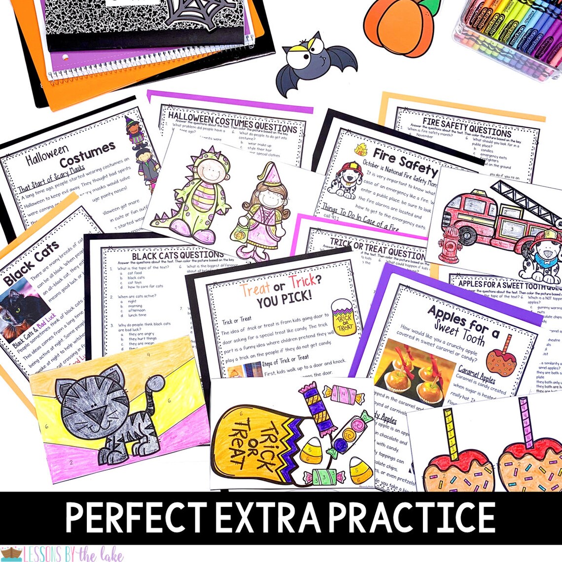 October Reading Comprehension Nonfiction Passages Color By