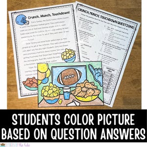 September Reading Comprehension Fiction Passages Color by Comprehension ...