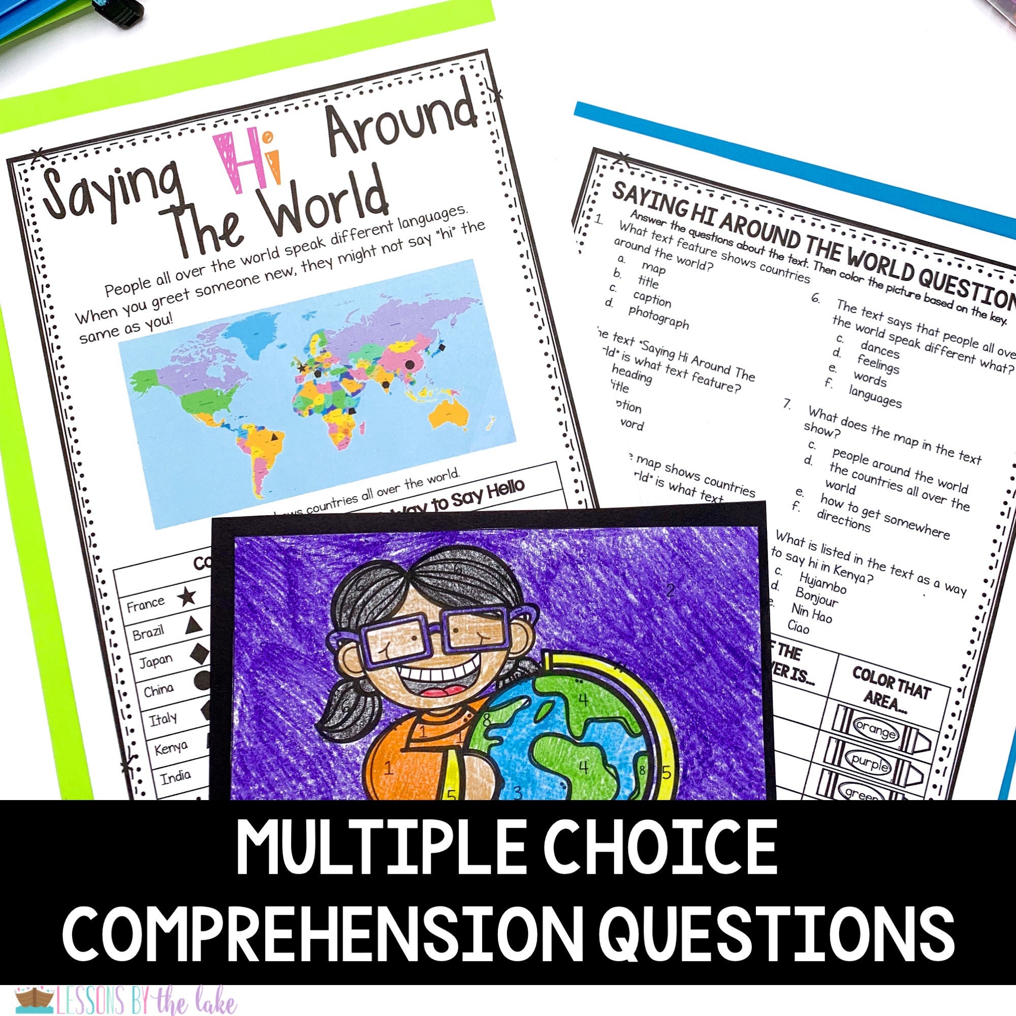 Nonfiction Text Features Reading Passages Color by Comprehension - Etsy