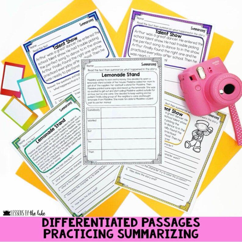 Summarizing Lesson and Activities- Comprehension Crew - Etsy