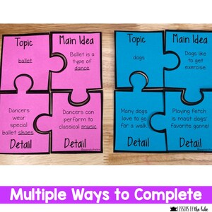 Main Idea Activity Puzzle - Etsy