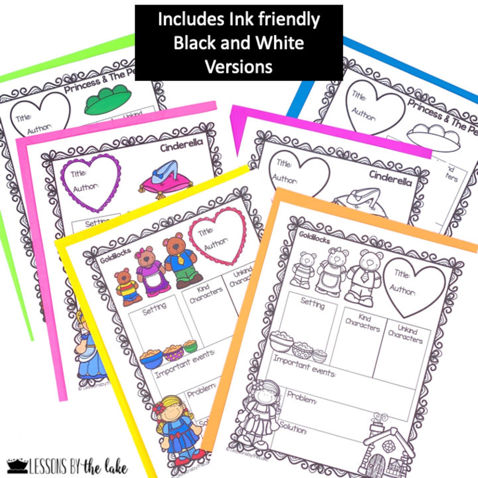 Fractured Fairy Tale Compare and Contrast Graphic Organizers Digital ...