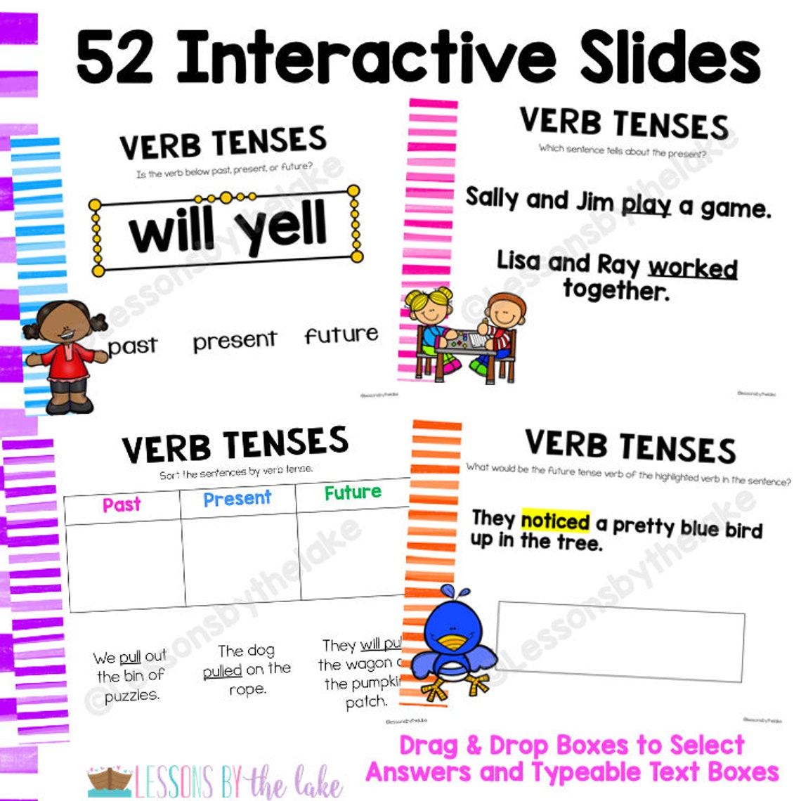 Verb Tenses No Prep Activities Past, Present, & Future - Etsy