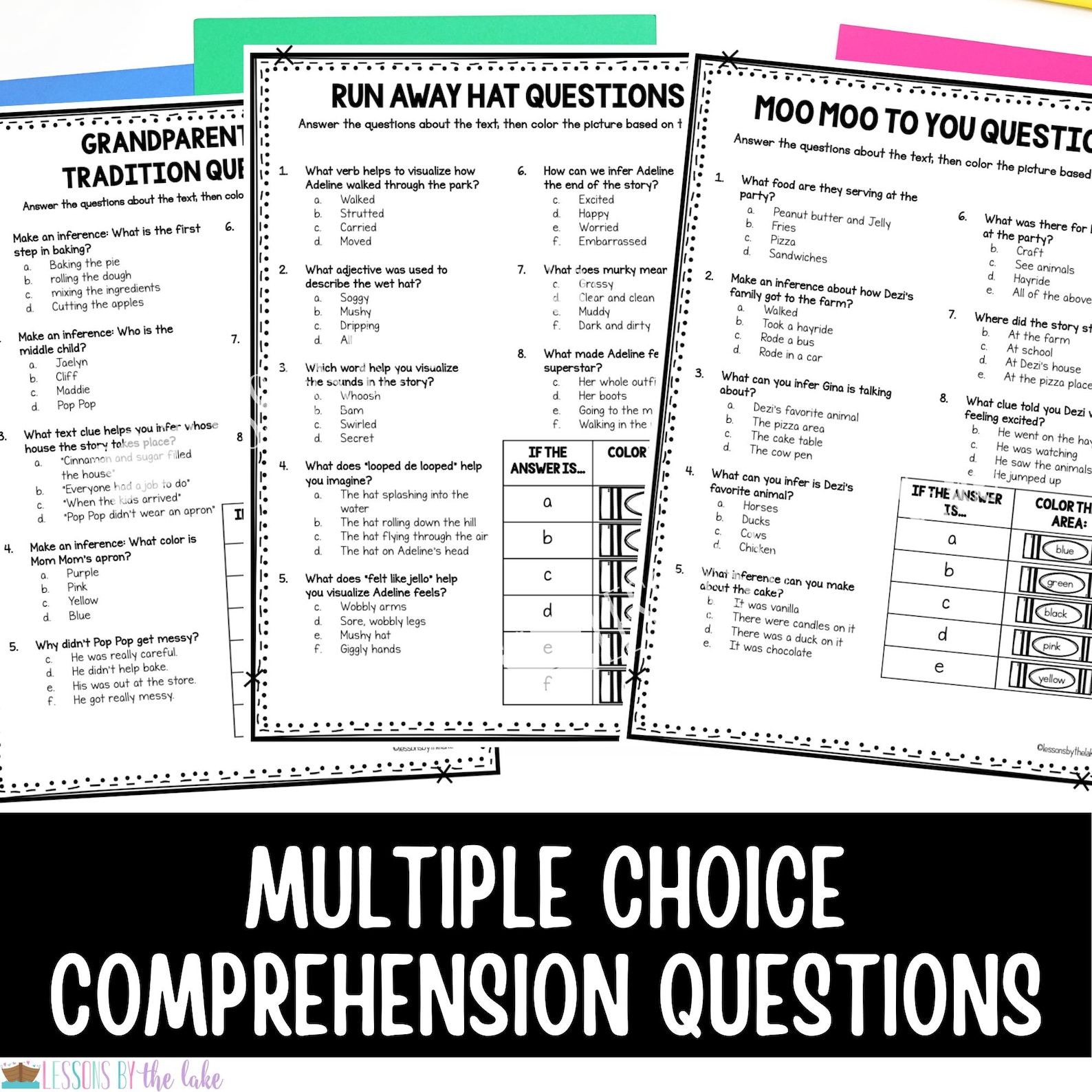 September Reading Comprehension Fiction Passages Color by Comprehension ...