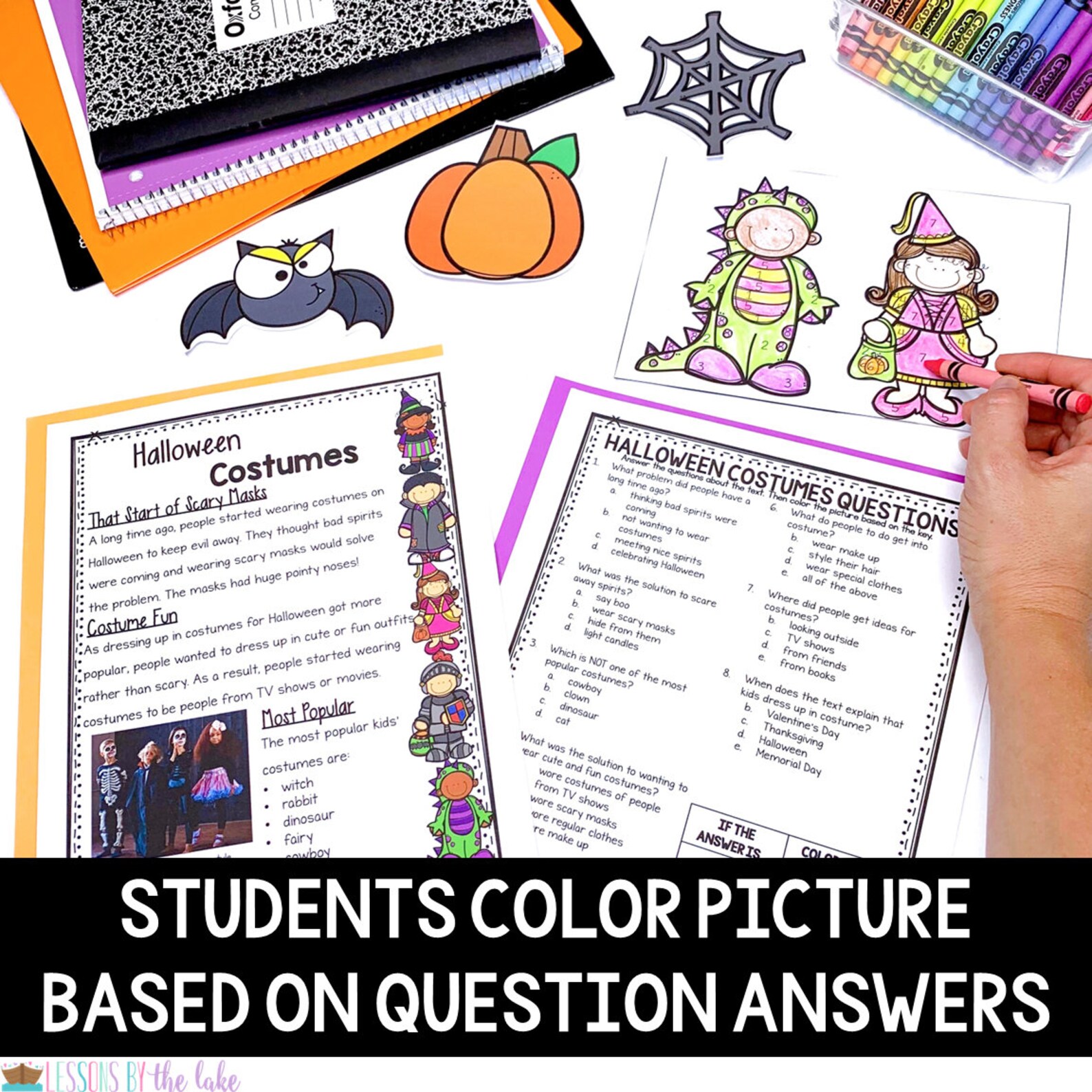October Reading Comprehension Nonfiction Passages Color by ...
