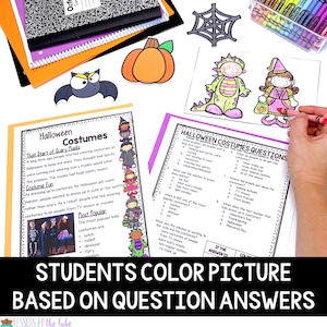 October Reading Comprehension Nonfiction Passages Color by ...