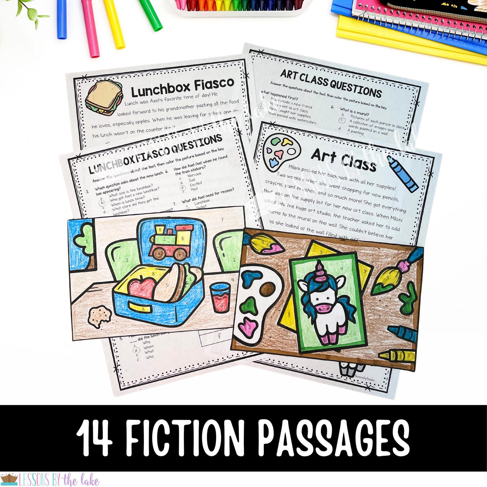 September Reading Comprehension Fiction Passages Color by Comprehension ...