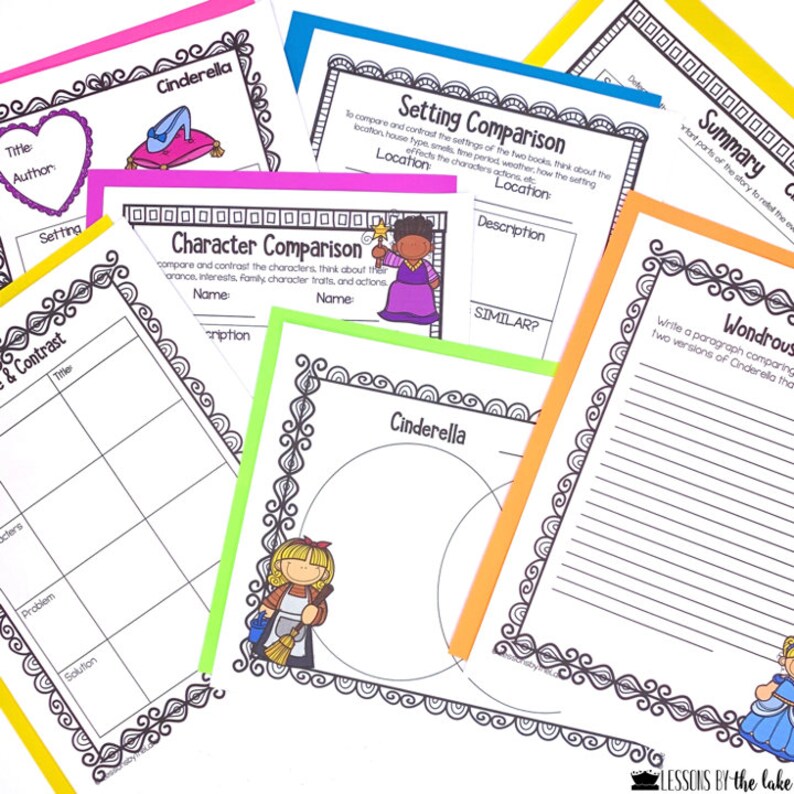 Fractured Fairy Tale Compare and Contrast Graphic Organizers Digital ...