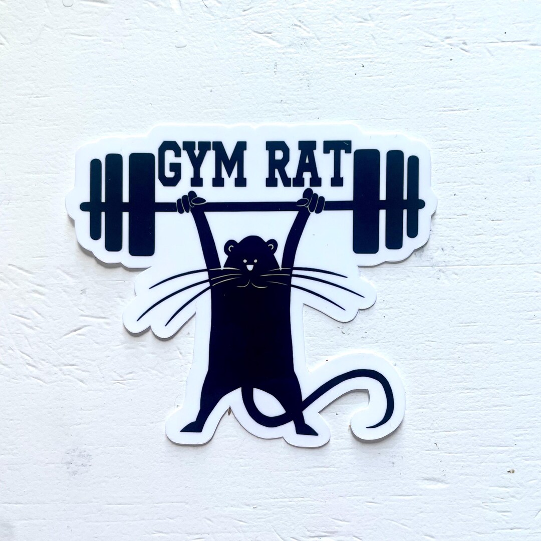 Gym Rat Sticker Decal - Athletic Athlete Cross Fit Highland Games Climb ...