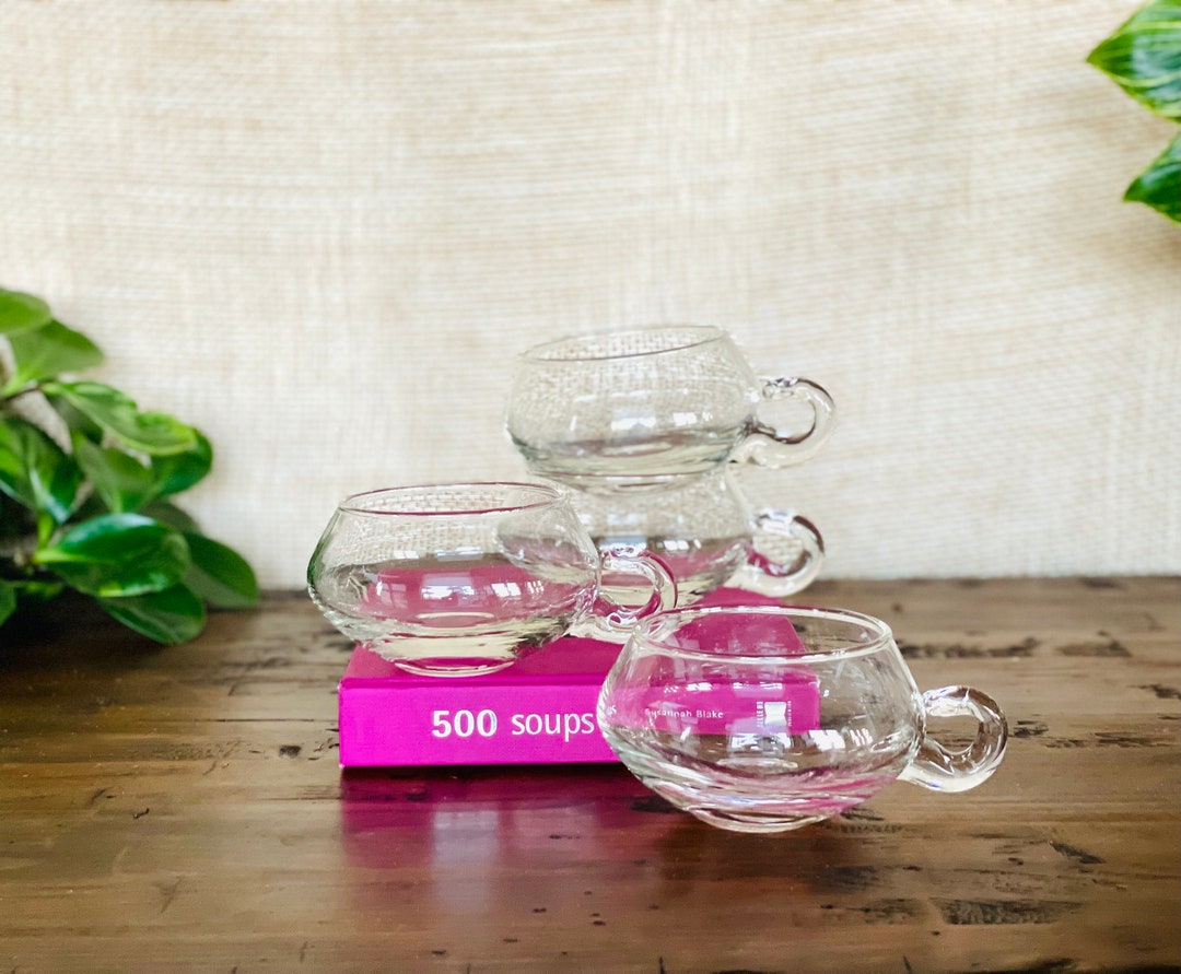 Vintage Libbey Riekes Crisa moderno Punch Glass Set of 4 Holiday Events ...