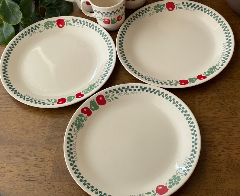 1970's Vintage Corning Ware Corelle FARM FRESH Pattern With Green ...