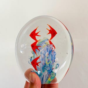 Dynasty Gallery Handblown Art Glass Fish & Corals Paperweight 5 Inches ...