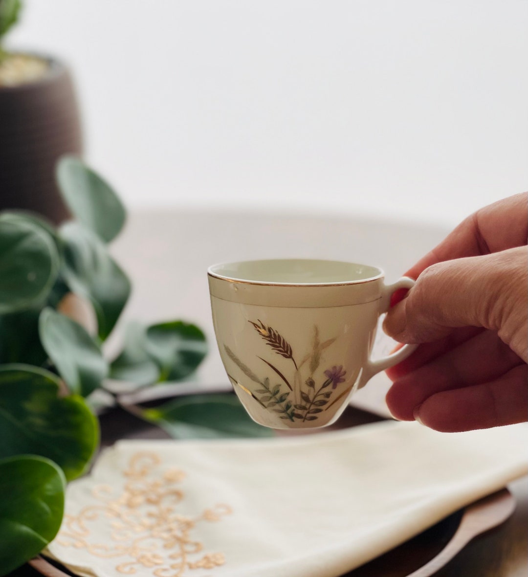 Vintage Yamaka China Japanese Demitasse Teacup With Floral Design and ...