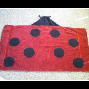 Ladybug Hooded Towel - Etsy