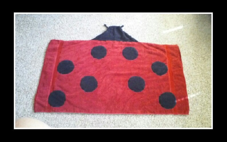 Ladybug Hooded Towel - Etsy