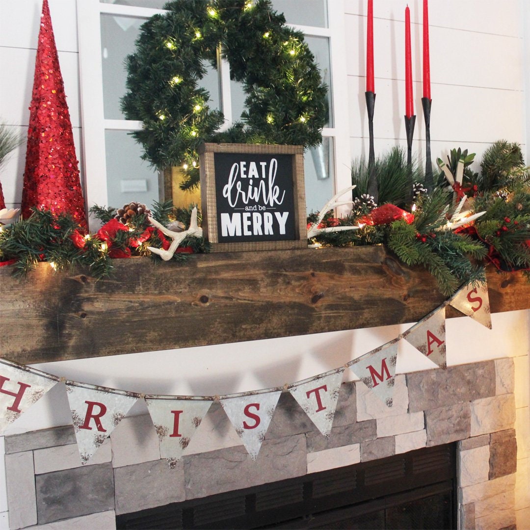 Christmas Signs Wood Signs Eat Drink and Be Merry Wooden | Etsy