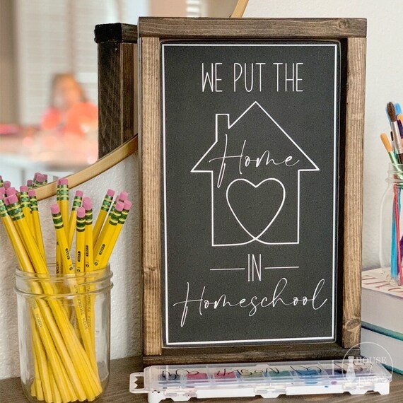 Homeschool Signs Home Learning Distance Learning Homeschool | Etsy