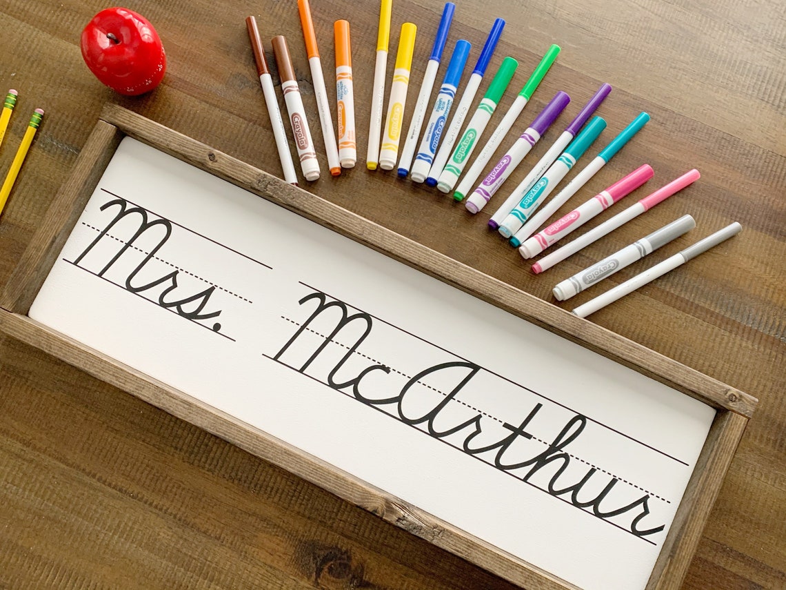 Teacher Name Sign Classroom Decor Personalized Signs | Etsy