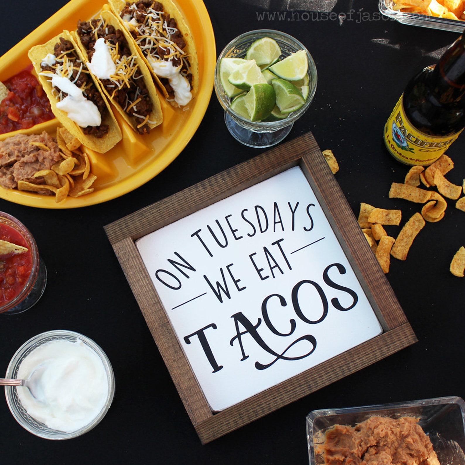 Taco Bar Sign Taco Tuesdays Fiesta Party Wood Signs Cindo - Etsy España