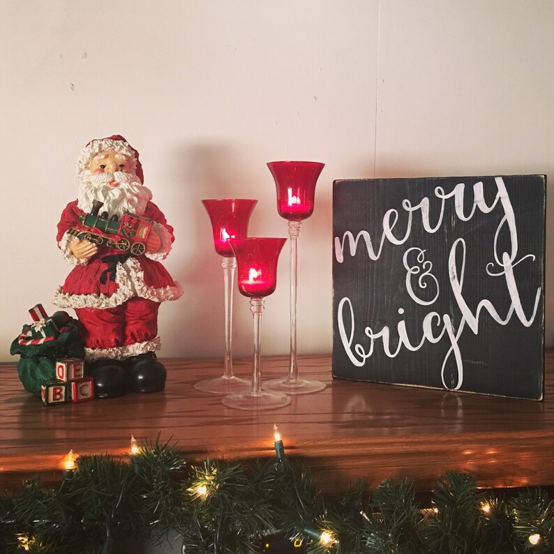 Merry & Bright Farmhouse Christmas Decor Merry and Bright - Etsy Canada