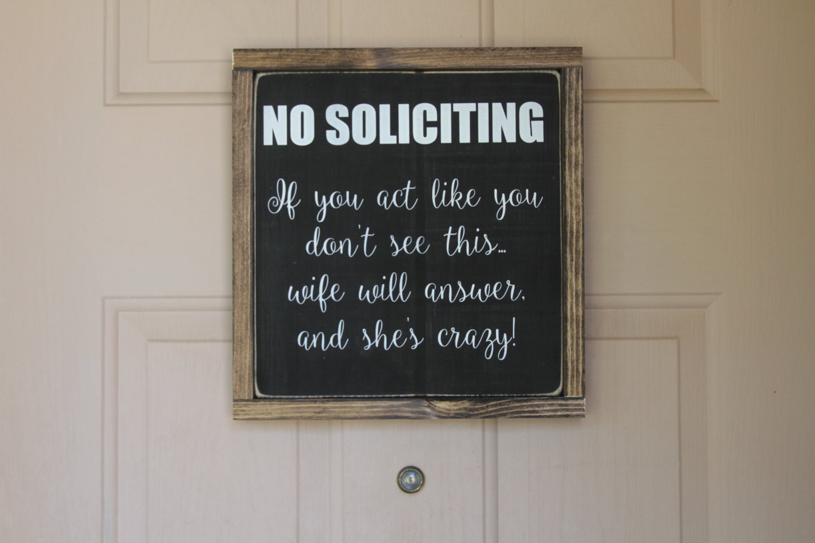 No Soliciting Sign No Solicitation Sign Funny Wood Signs - Etsy