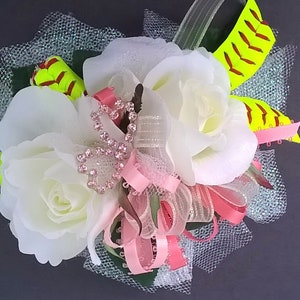 Softball "rosebuds"/silk Roses Wrist Corsage - Etsy