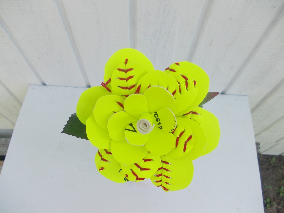 Softball "rose" in Full Bloom - Etsy