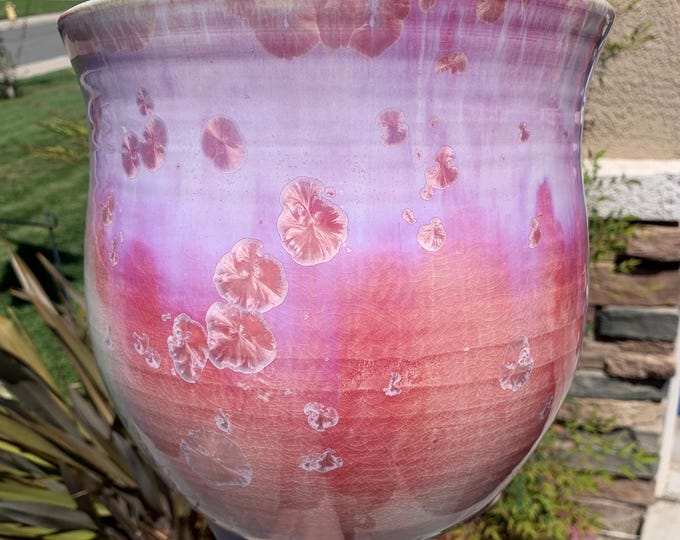 Ceramic Plant Pot Handmade Crystalline Glazed Extra Large Planter - Etsy
