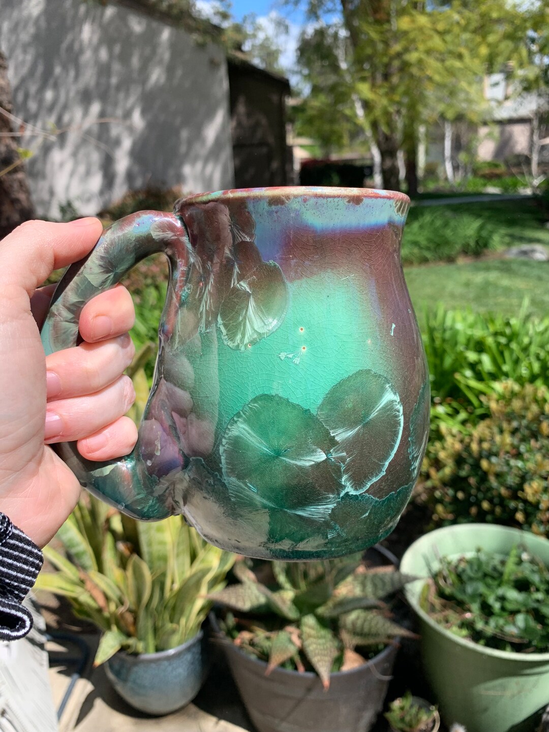 24 Oz Large Ceramic Mug Handmade Crystalline Glazed Large Coffee Cup - Etsy