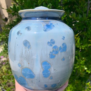 Crystalline Pottery Decorative Jar or Vase With Lid - Etsy