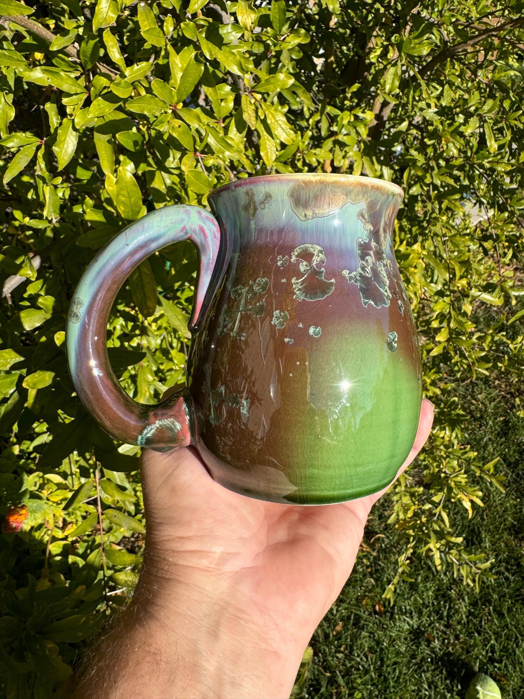 24 Oz Large Ceramic Mug Handmade Crystalline Glazed Large Coffee Cup - Etsy