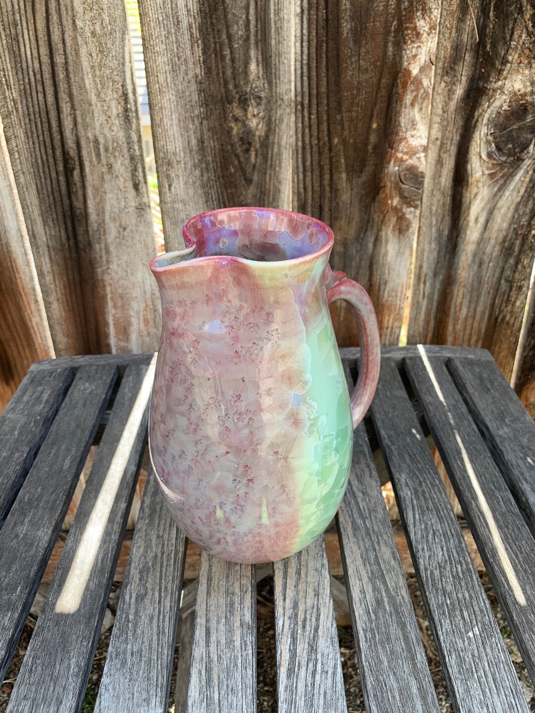 Ceramic Pitcher Crystalline Pottery Handmade Large Drink Pitcher - Etsy