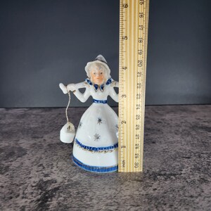 Vintage 4.5 Fine Porcelain Bell Figurine Girl With Buckets Japan 1950s ...