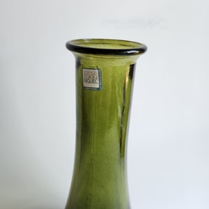 Rare 18 Spanish Green Glass Vase by San Miguel Vintage Home Decor ...
