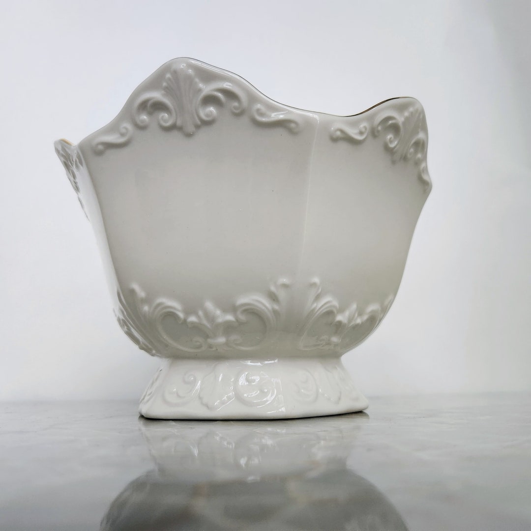 Elegant Lenox Porcelain Bowl, 7 Cream With Embossed Design Perfect ...