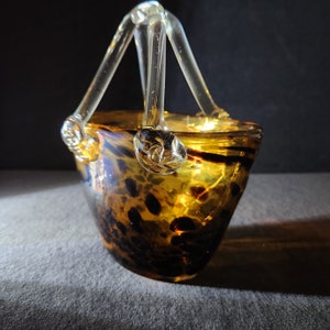 Vintage Glass 7 Purse Vase Leopard Spot Design, Retro Gift to a ...